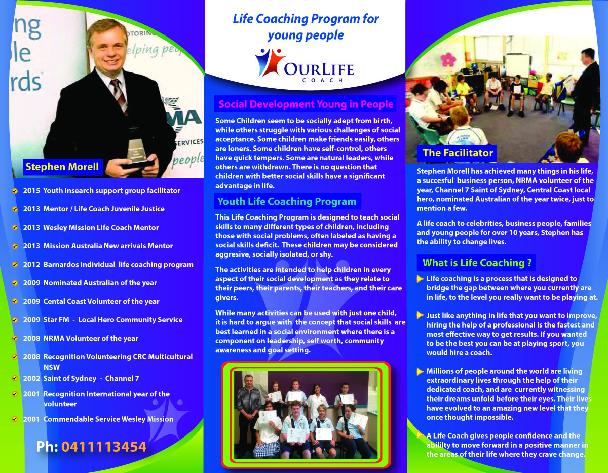 Colorful, Playful, Life Coaching Brochure Design for a Company by ...