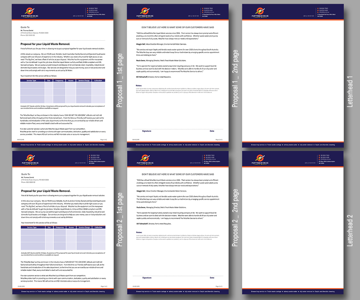 company letterhead and quote form | 5 Letterhead Designs for Signal ...