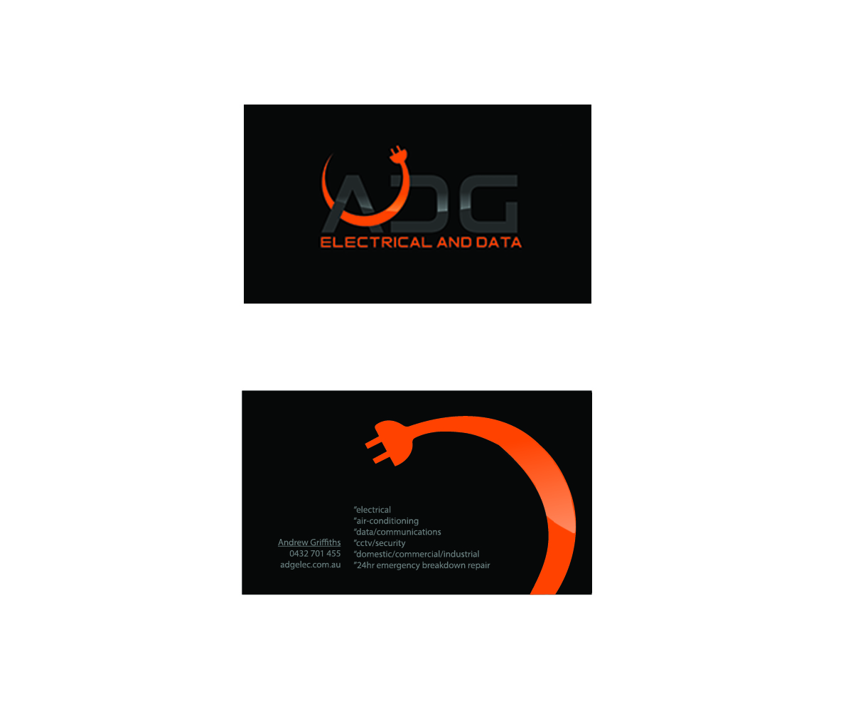 Serious, Modern, Electrical Business Card Design for a Company by Aditi ...