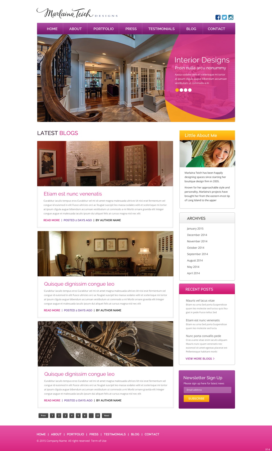 Playful, Modern, Interior Web Design for a Company by pb | Design #5692086