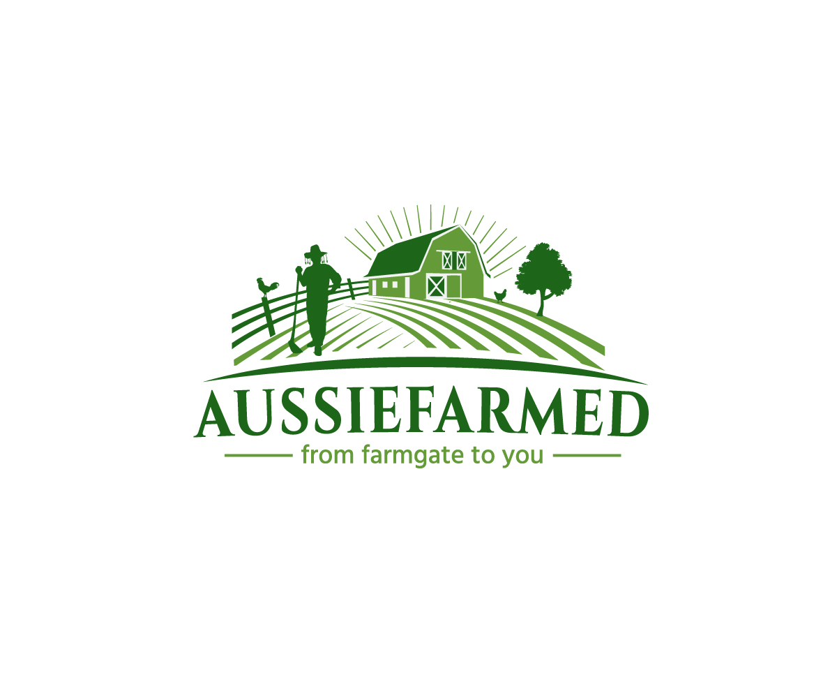 Retail Logo Design for AUSSIEFARMED ...from farmgate to you by Ena ...