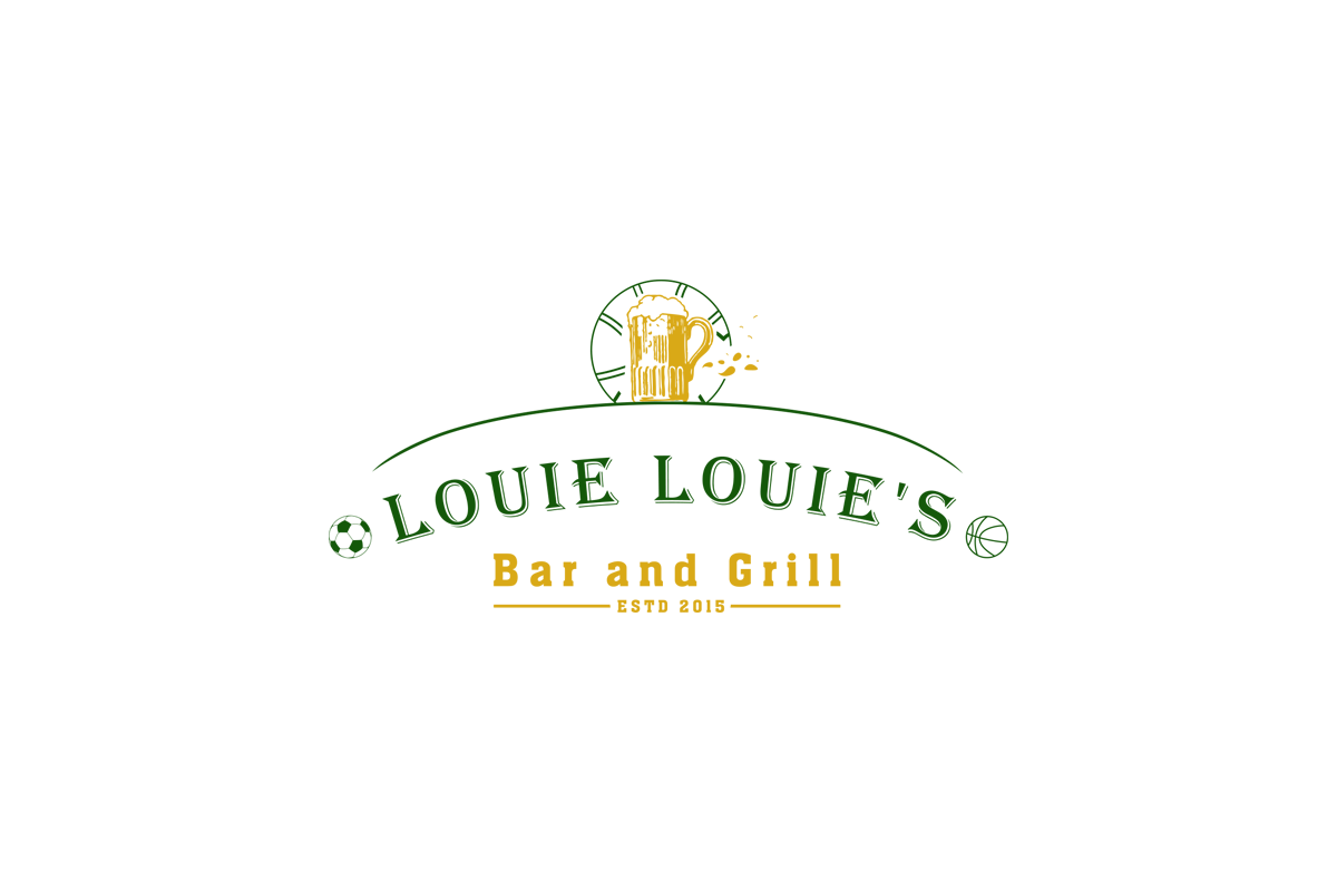 Bold, Playful, Sports Bar Logo Design for Louie Louie's Bar and Grill ...