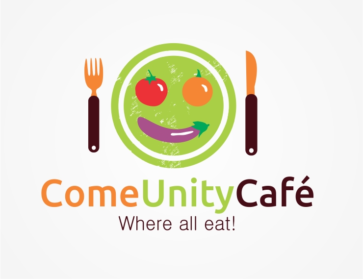 Playful, Personable, Town Logo Design for ComeUnity Cafe...where all ...