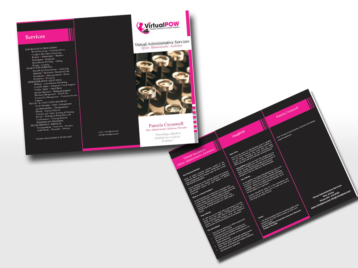 Modern, Upmarket, Boutique Brochure Design for VirtualPOW by jagruti ...