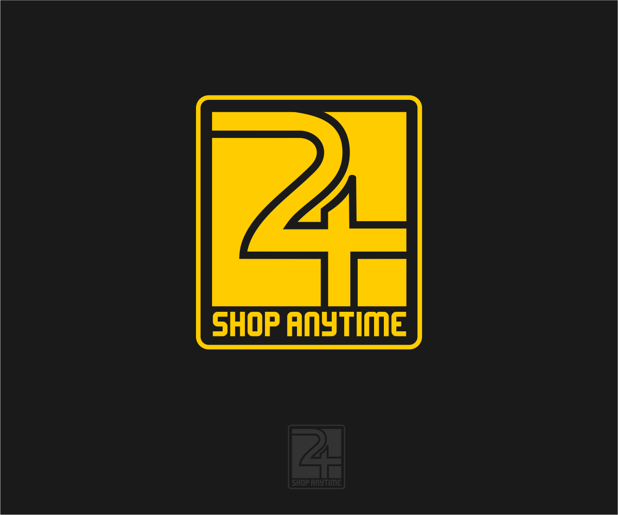 Bold, Modern, Business Logo Design for 24 ... adding the tagline "Shop ...