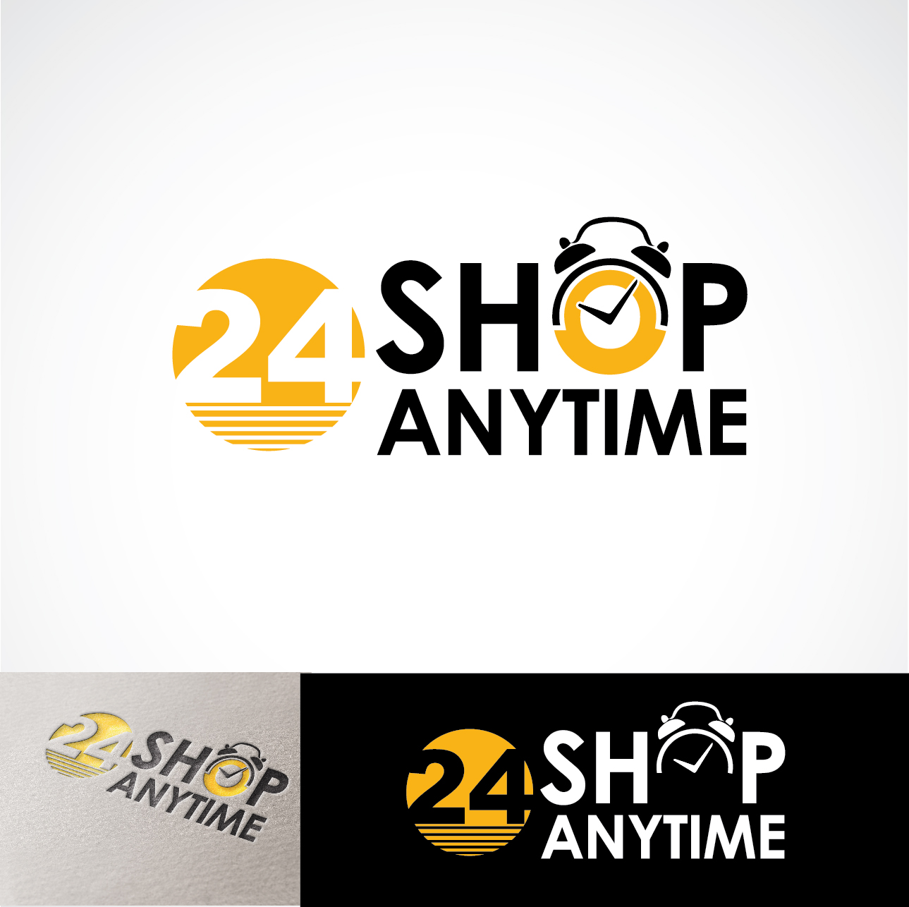Bold, Modern, Business Logo Design for 24 ... adding the tagline "Shop ...