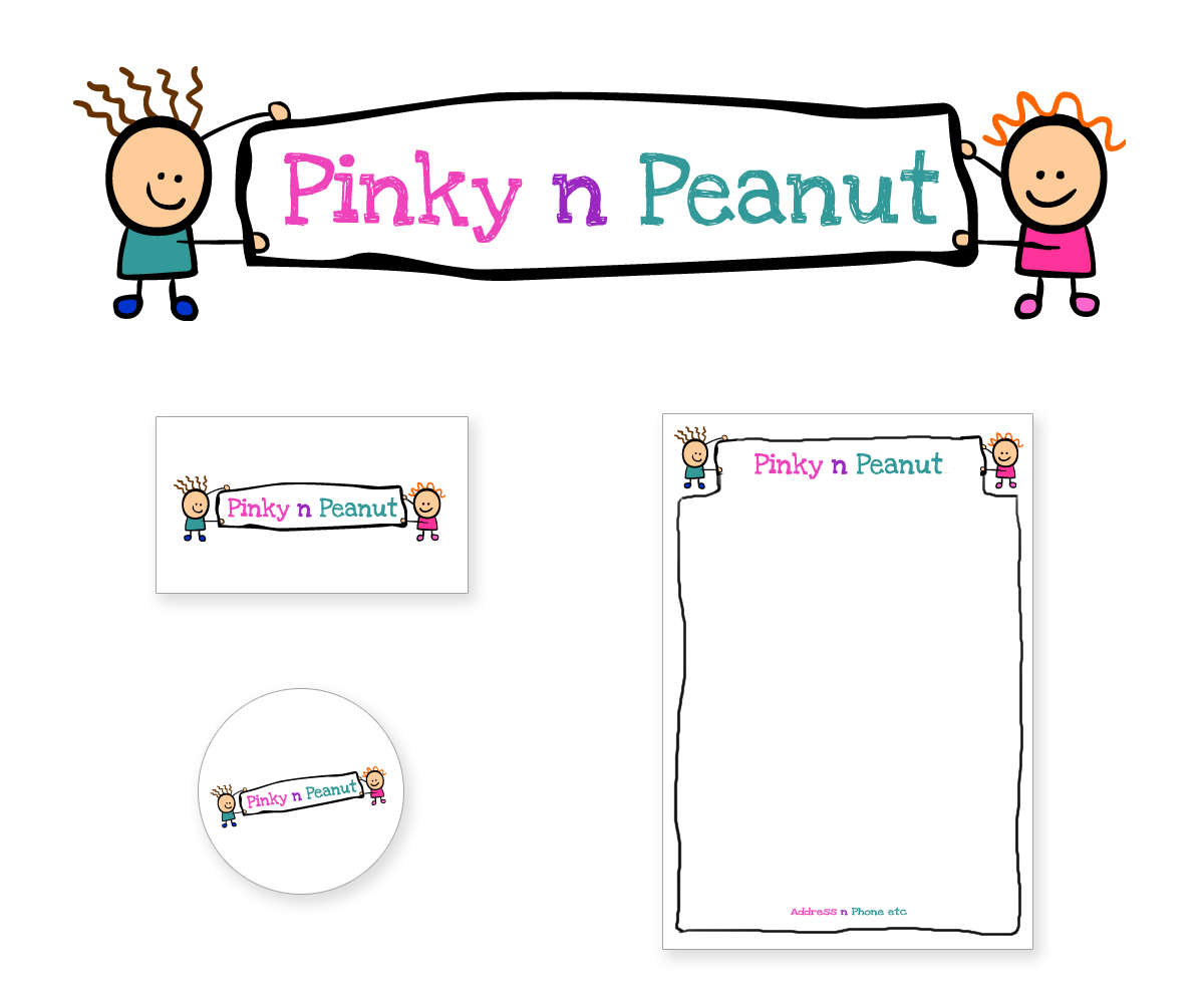 Playful, Modern, Clothing Logo Design for Pinky n Peanut by elmd ...