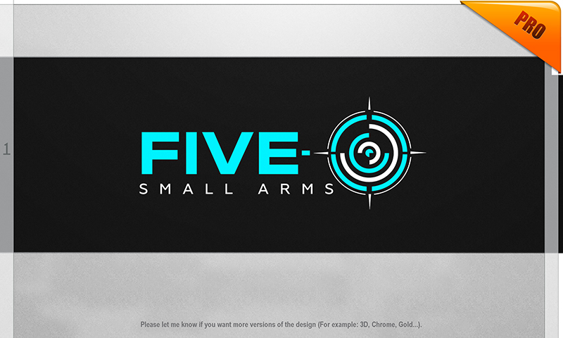Bold, Masculine, Business Logo Design for Five-O Small Arms by ...