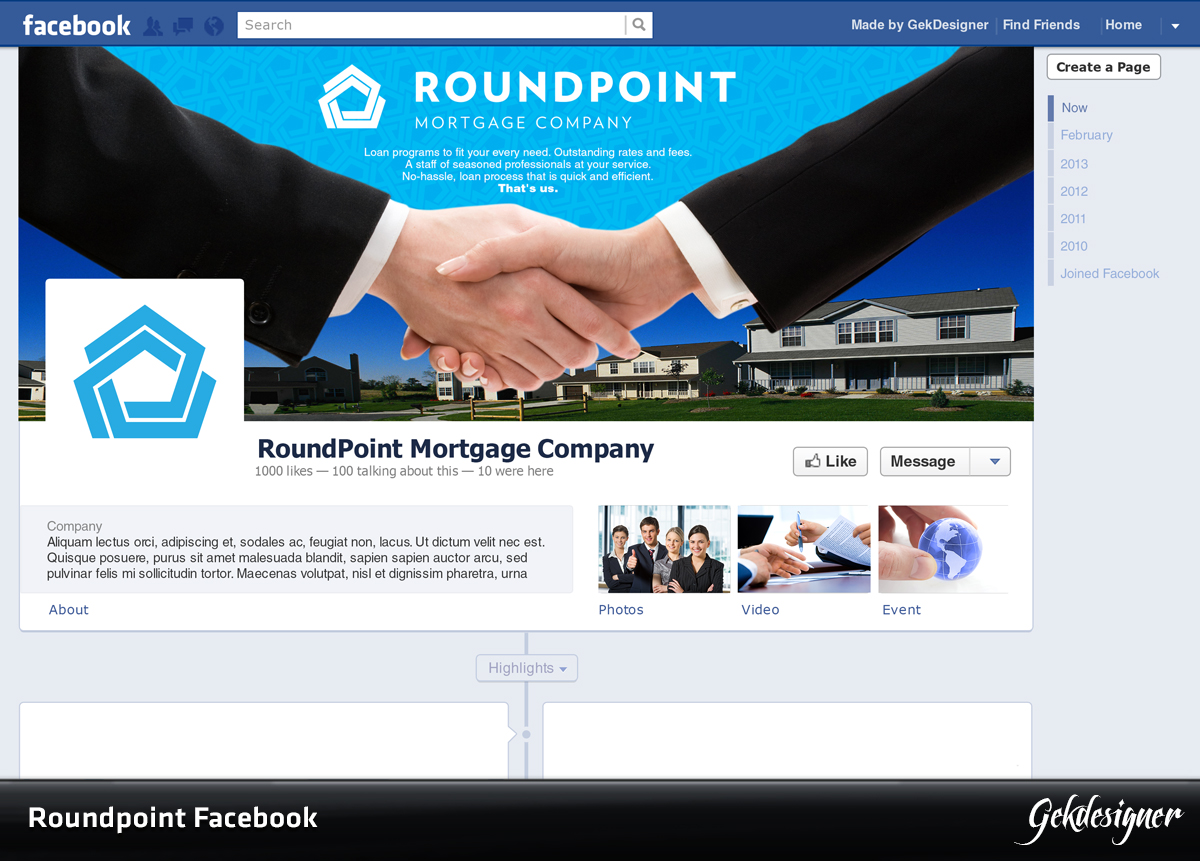 Elegant, Playful, Internet Facebook Design for a Company by G3K ...