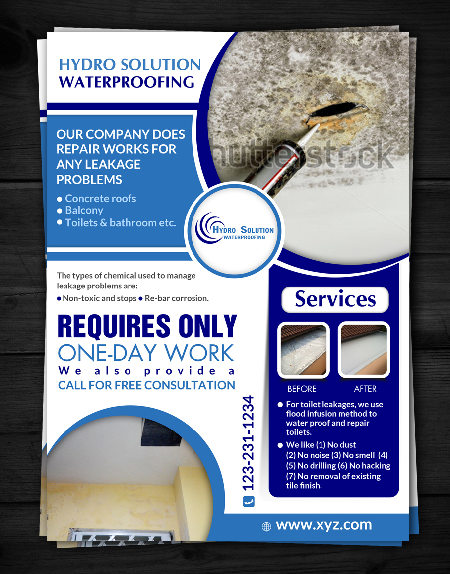 Modern, Upmarket, Concrete Flyer Design for a Company by ESolz ...