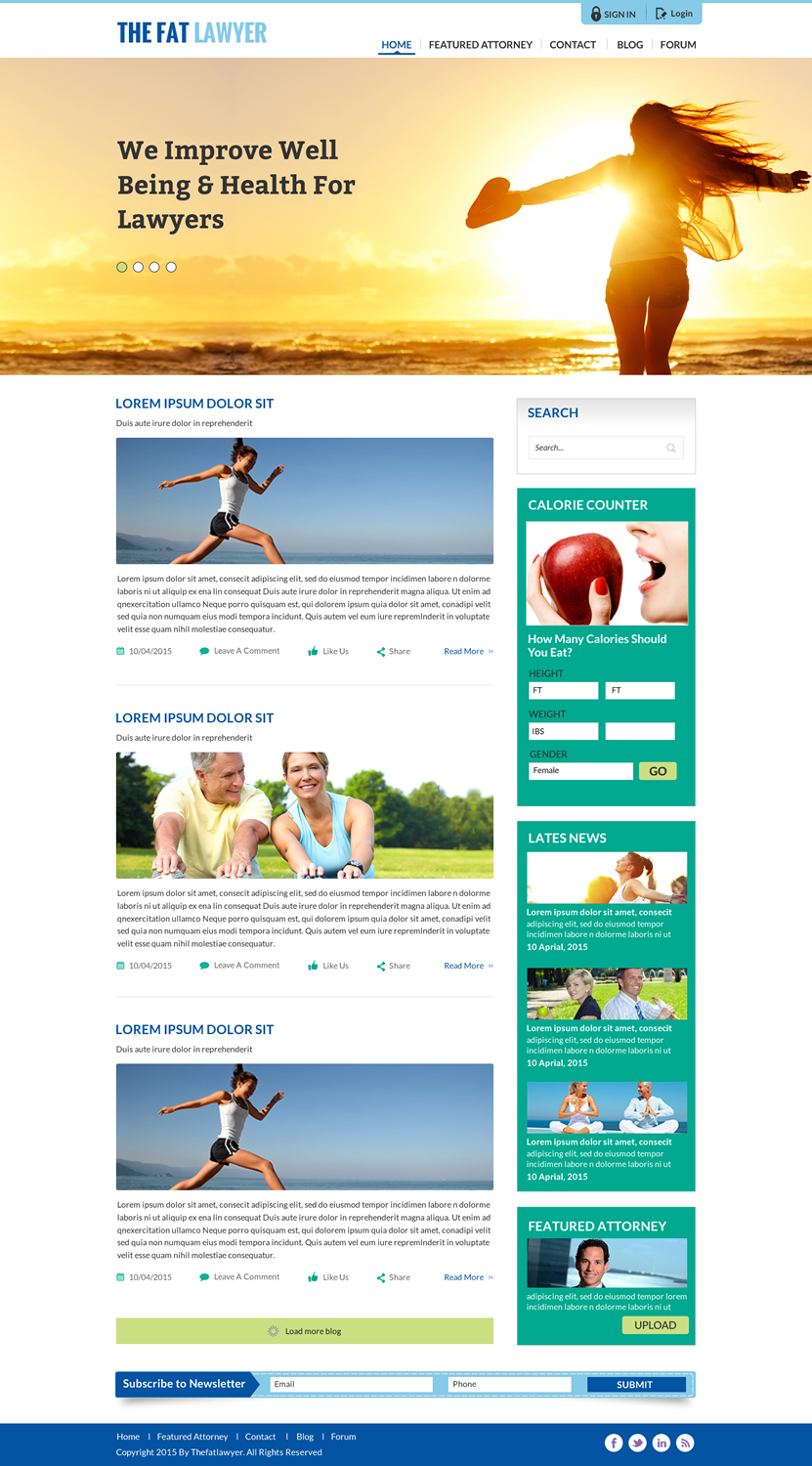 Professional, Elegant, Health Web Design for a Company by Sbss | Design ...