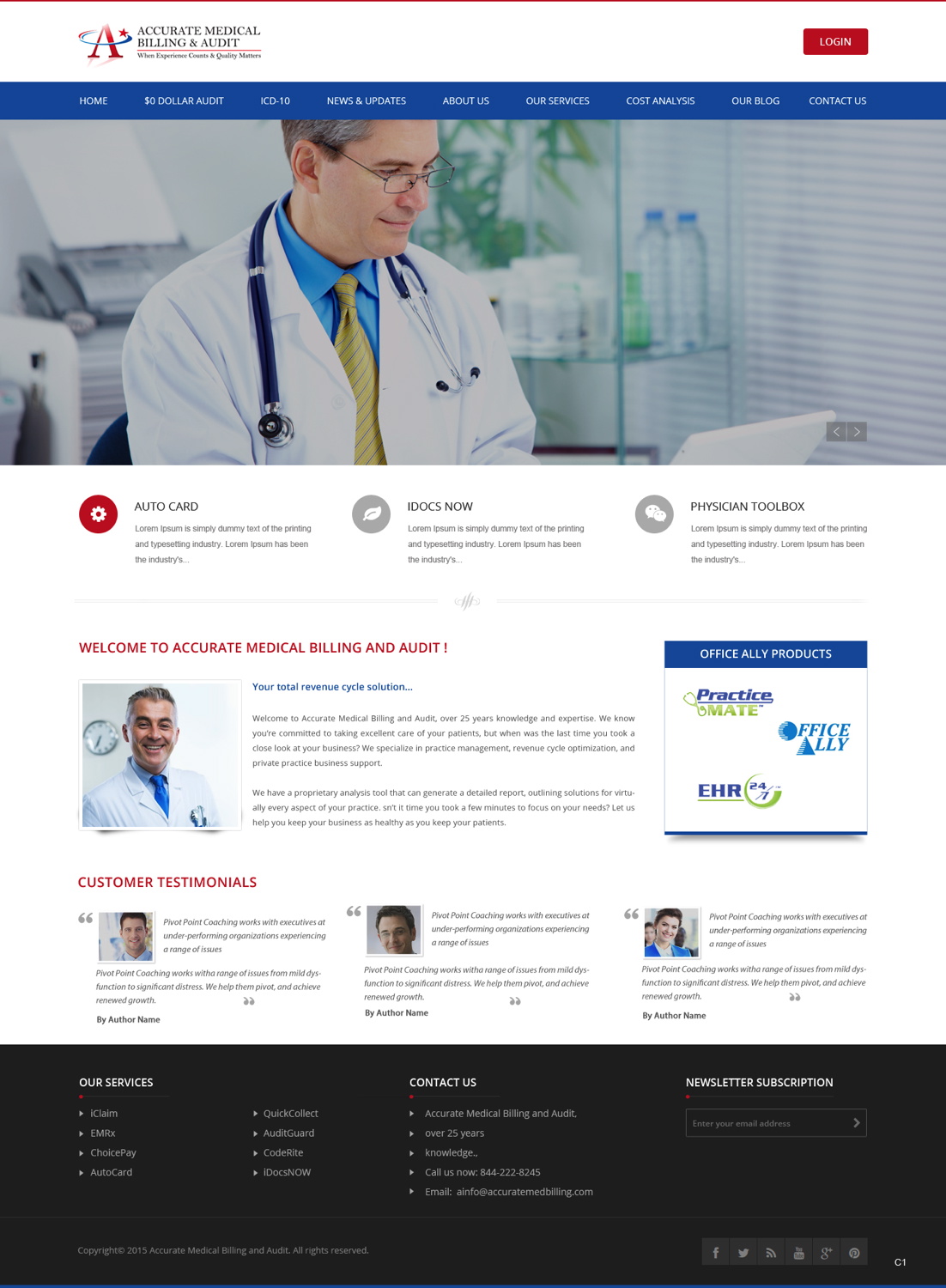 Elegant, Playful, Medical Web Design for Accurate Medical Biling and ...