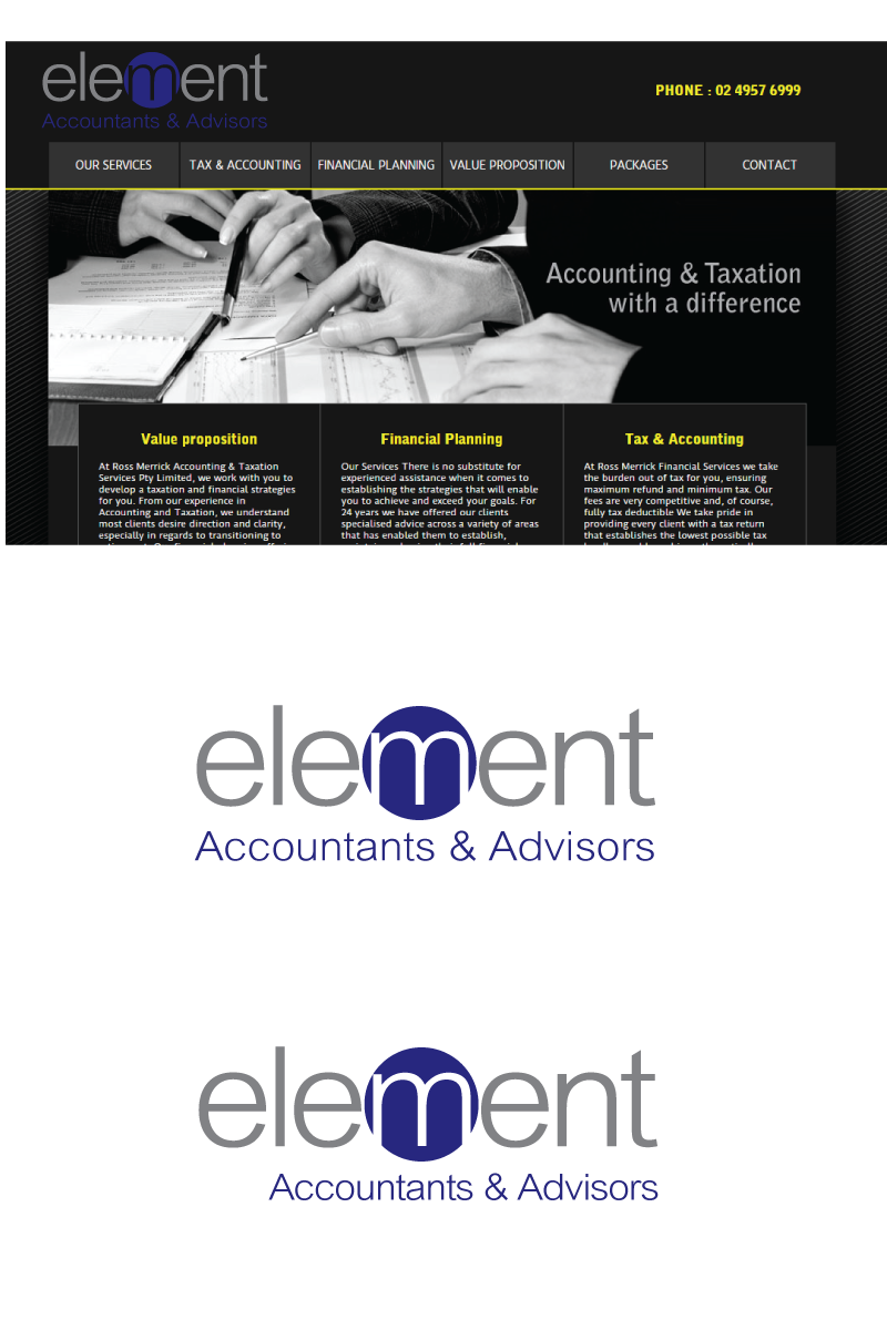 Professional, Serious, Accounting Logo Design for Element Accountants ...