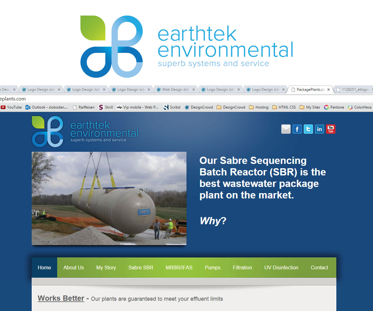 Serious, Elegant, Marketing Logo Design for earthtek Environmental, LLC by Slobodan Cagic ...