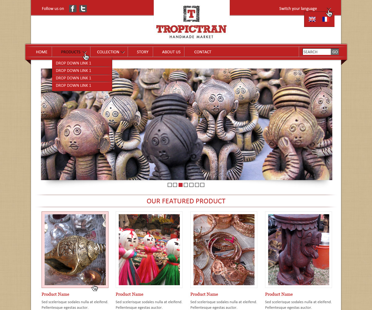 Traditional, Serious, E-Commerce Web Design for TAKA by NetSpidy ...