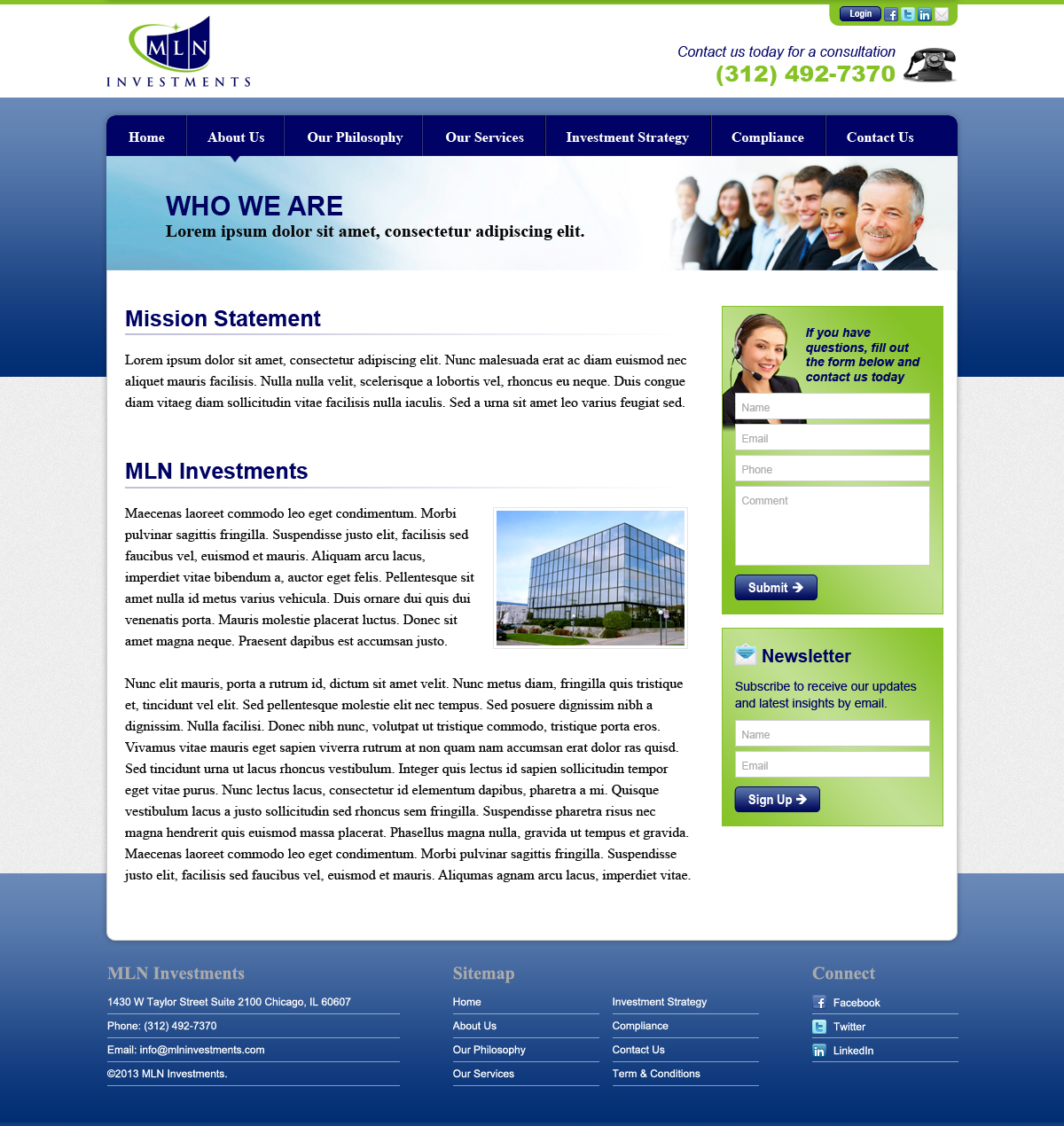 Conservative, Serious, Conservative Web Design for a Company by MIND ...