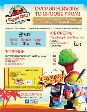 NEED A COOL QUICK SIIMPLE FLYER FOR A HOT SHAVE ICE BIZ! | 18 Flyer ...
