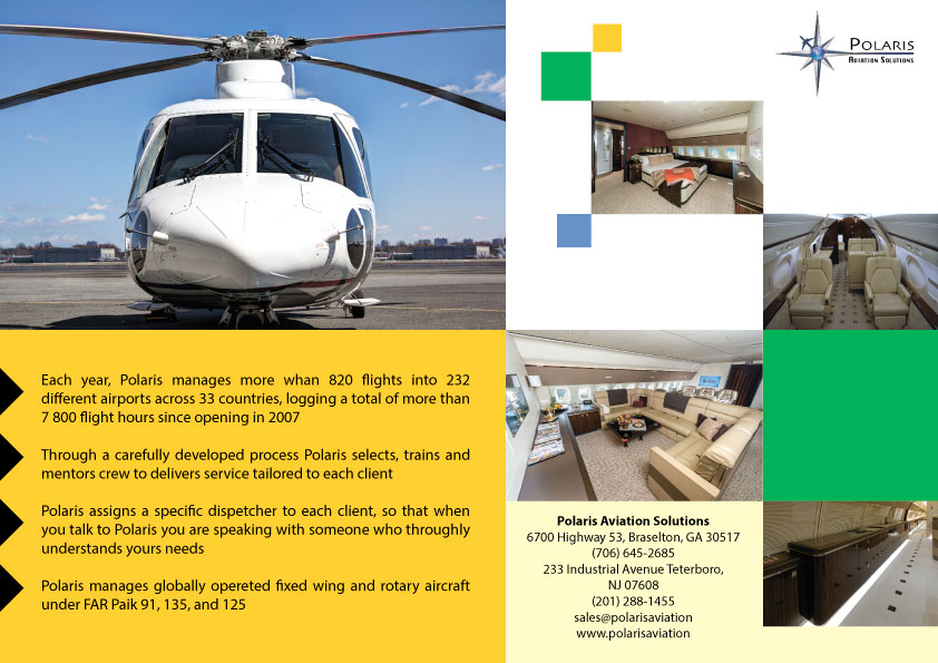 Economical, Bold, Marketing Flyer Design for Polaris Aviation Solutions ...