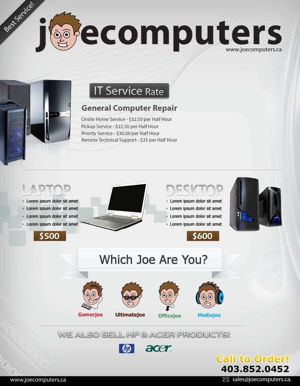 Elegant, Playful, Computer Flyer Design for a Company by Lone wolf ...