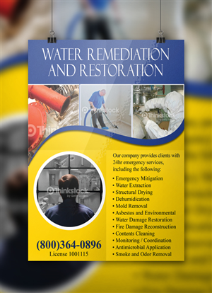 Water Remediation and Restoration | 3 Flyer Designs for Champion Inc.