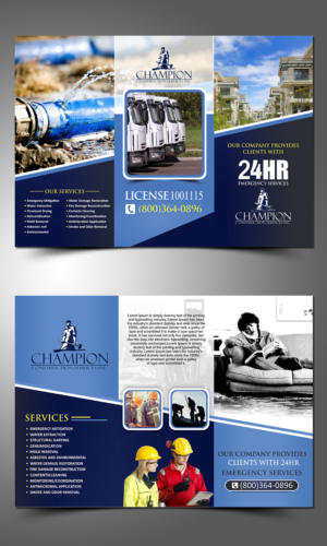 Water Remediation and Restoration | 10 Flyer Designs for Champion Inc.