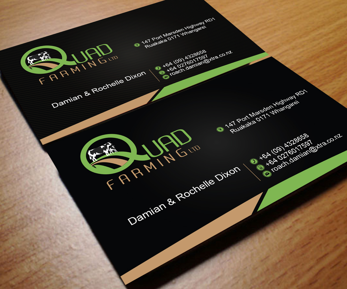 Business Card Design job. Business Card brief for a company in New Zealand