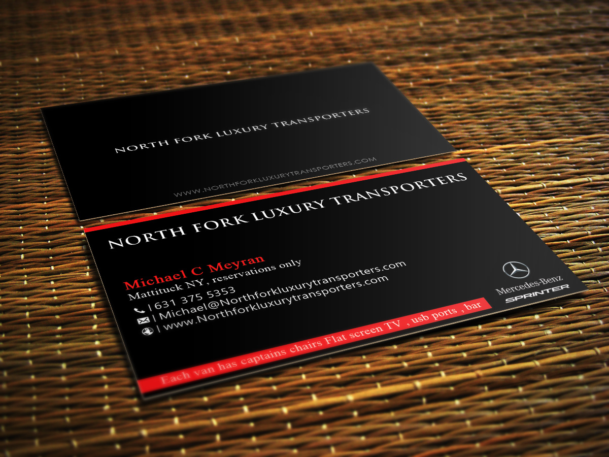 Serious, Upmarket, Tv Business Card Design for North Fork Luxury ...