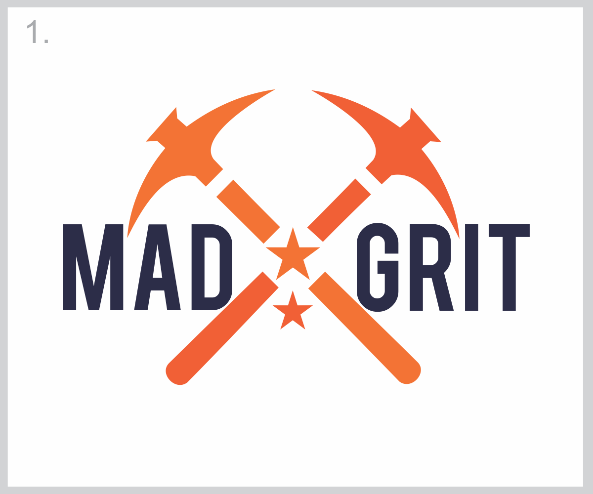 Masculine, Bold Logo Design for Mad Grit by ESolz Technologies | Design ...