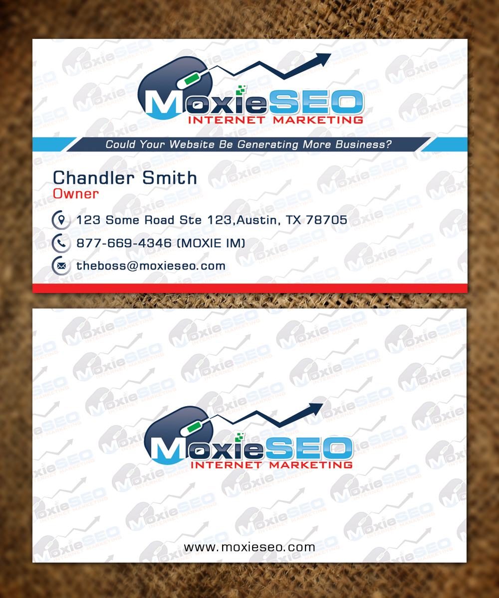 Bold, Professional, Internet Business Card Design for Moxie SEO by ...