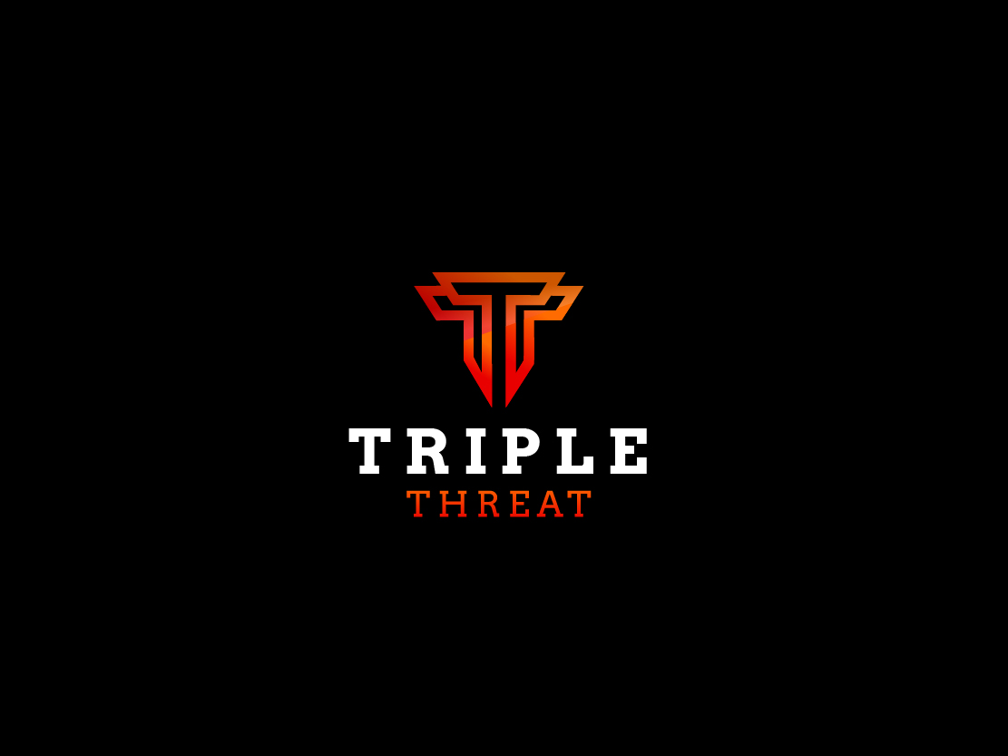 Serious, Masculine Logo Design for Triple Threat by TRUDESIGN | Design ...
