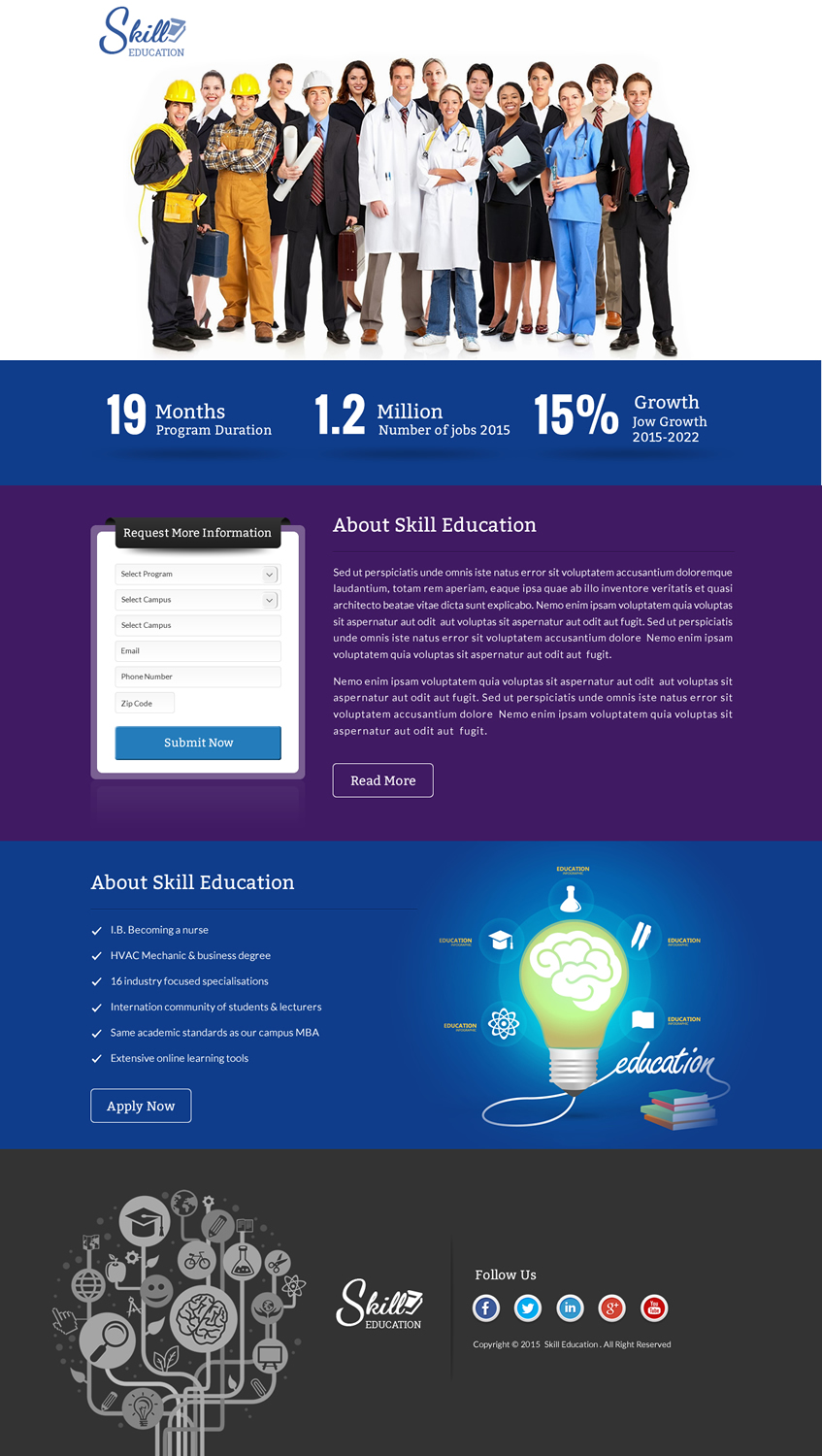 Bold, Modern, Training Landing Page Design for a Company by Sbss ...