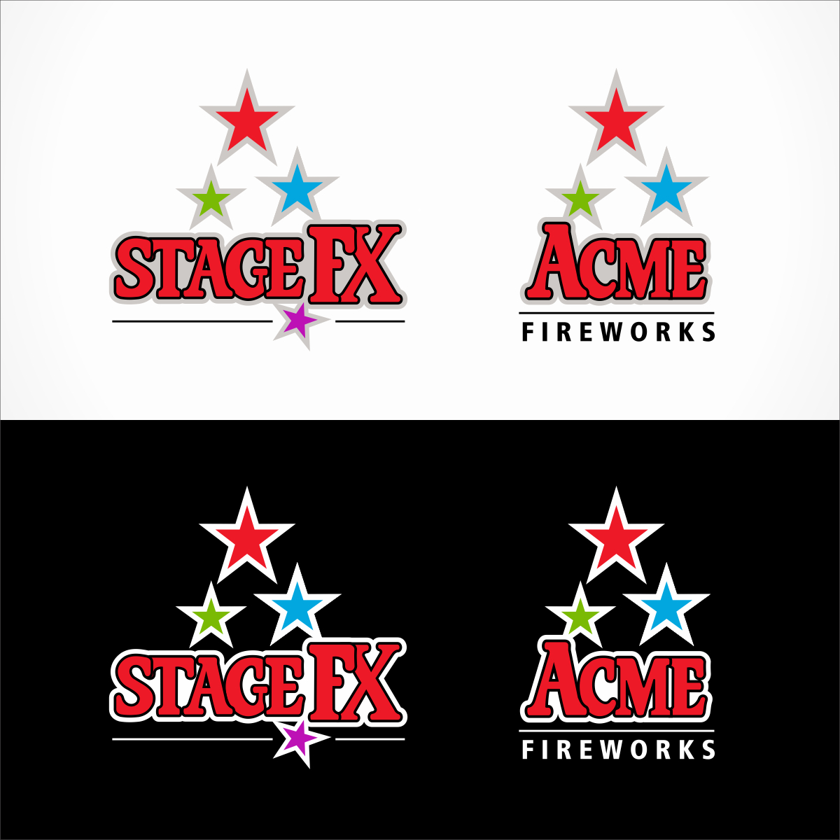 Industry Logo Design for ACME Fireworks / StageFX - see description ...