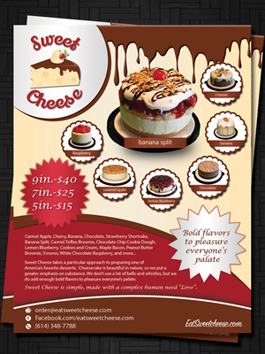 Sell Sweet Cheese Cheesecake Flyer | 10 Flyer Designs for Sweet Cheese