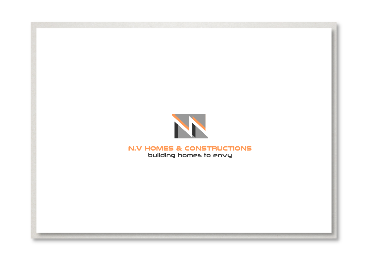 Business Logo Design for N.V homes & constructions. Tag line ( building ...