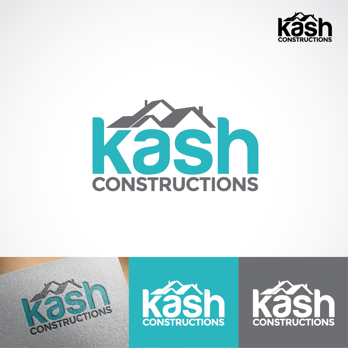Builder Logo Design for KASH CONSTRUCTIONS by mindscape | Design #6600610