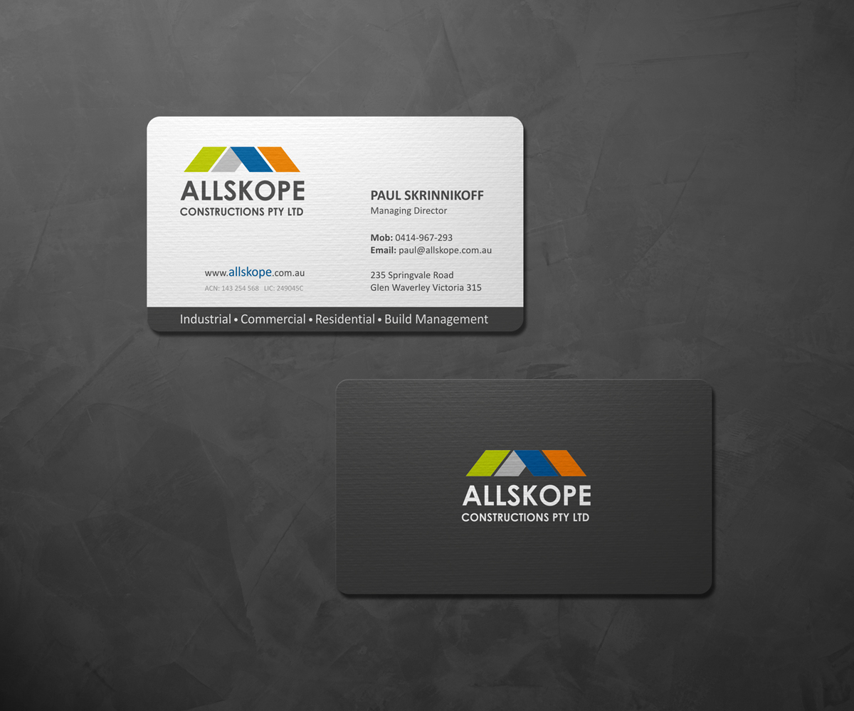 Serious, Professional, Business Business Card Design for a Company by ...