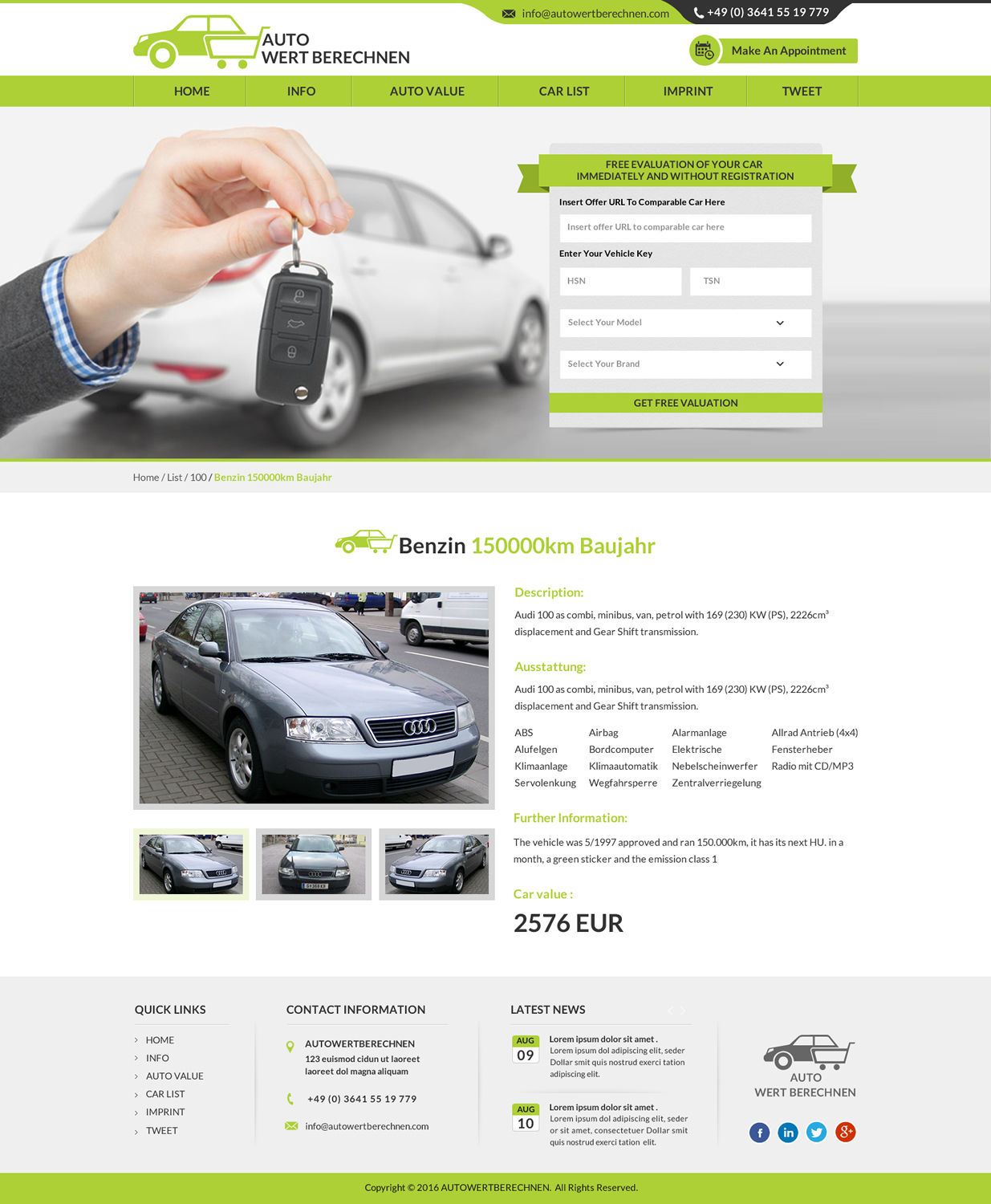 Professional, Serious, Car Dealer Web Design for a Company by Sbss ...