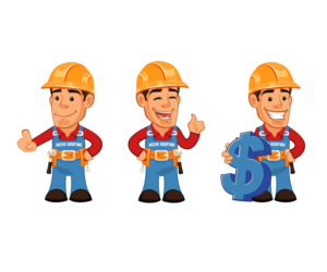 Roofer Cartoon Character Mascot Design | 32 Mascot Designs for Hicks ...