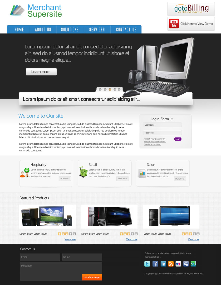 Modern, Professional, Electronic Web Design for a Company by pb ...