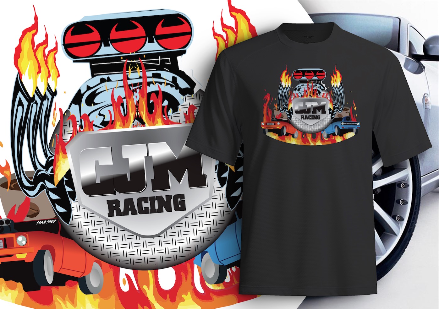 Masculine, Bold, Automotive T-shirt Design for 1320 clothing by WiM ...