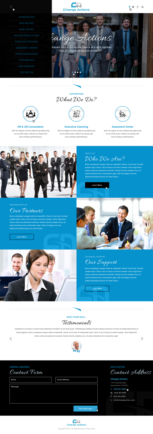 Elegant, Serious, Management Consulting Web Design for Change Actions ...
