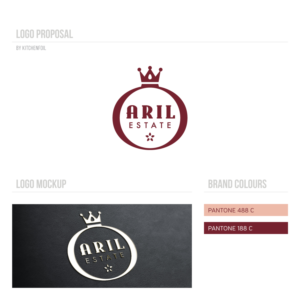 Pomegranate fruit or tree logo | 59 Logo Designs for Aril Estate