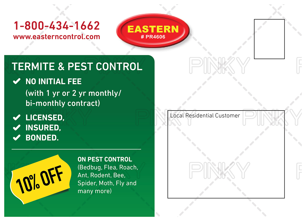 Professional, Elegant, Pest Control Postcard Design for Eastern Termite ...