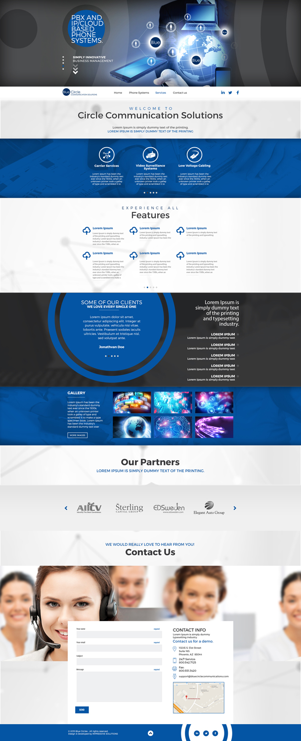Professional, Serious, Communication Web Design for a Company by ...