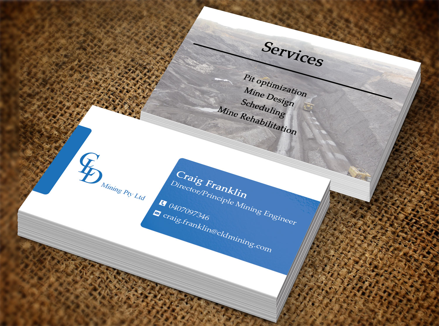 Mining Business Card Design for a Company by Lanka Ama | Design #7827865