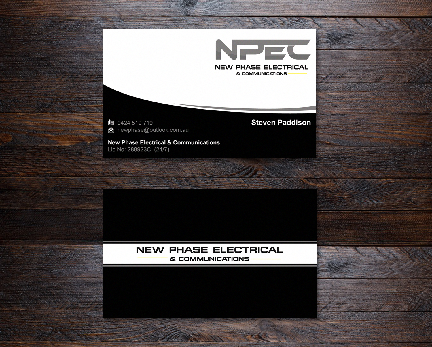 Serious, Economical, Electrical Business Card Design for New Phase ...