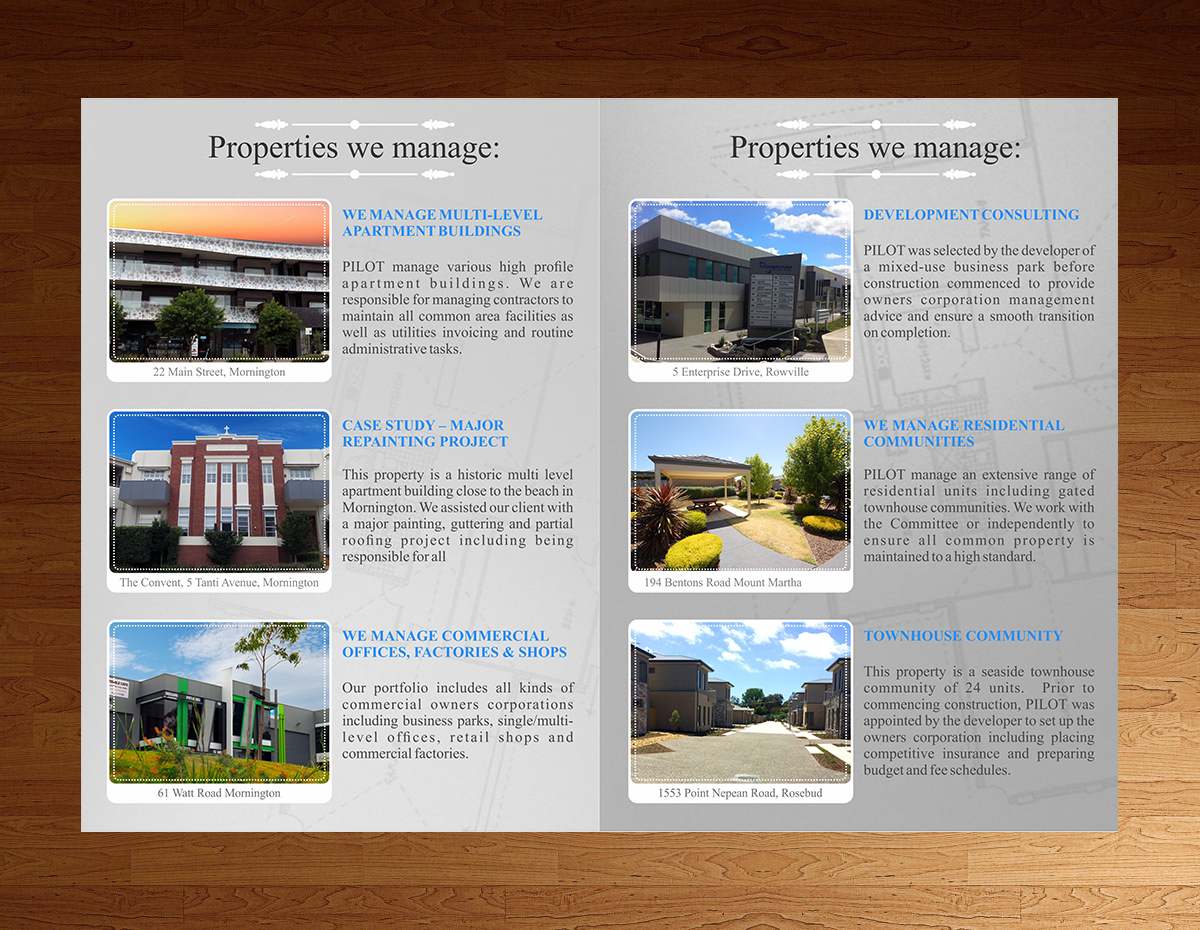 Modern, Bold, Property Management Brochure Design for Pacific Lifestyle ...