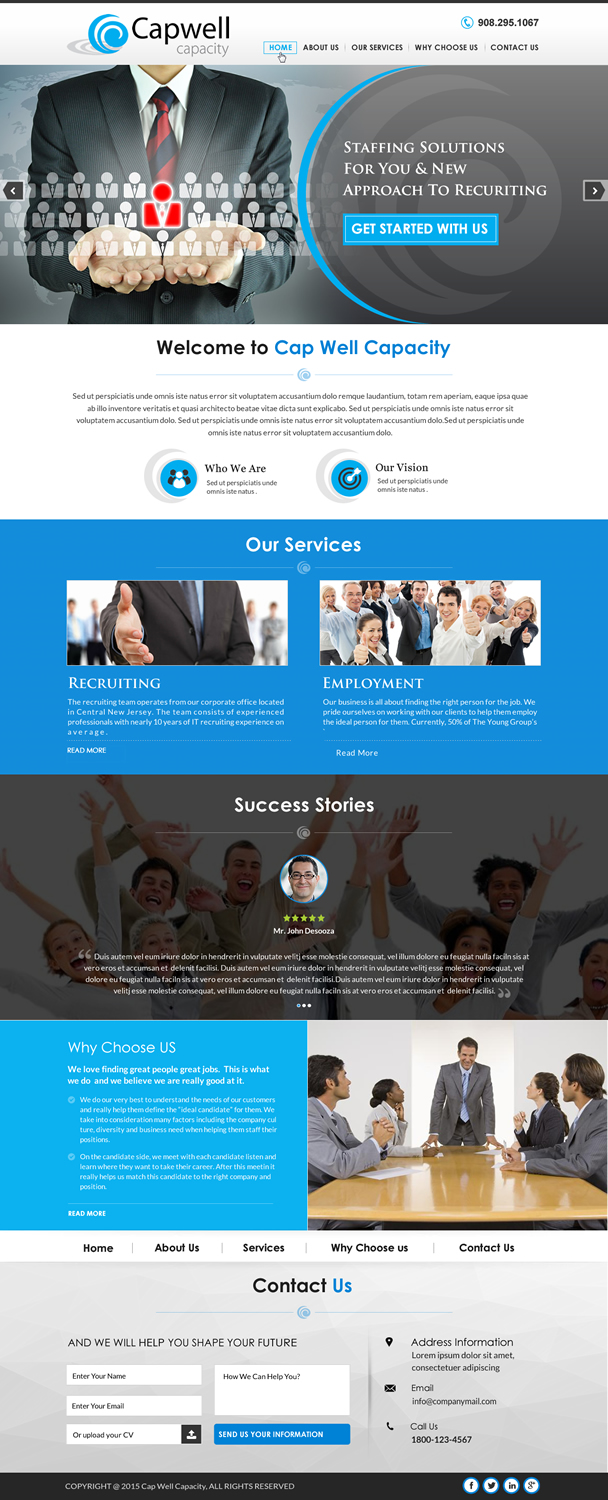 Modern, Bold, Hire Web Design for a Company by Sbss | Design #7969819