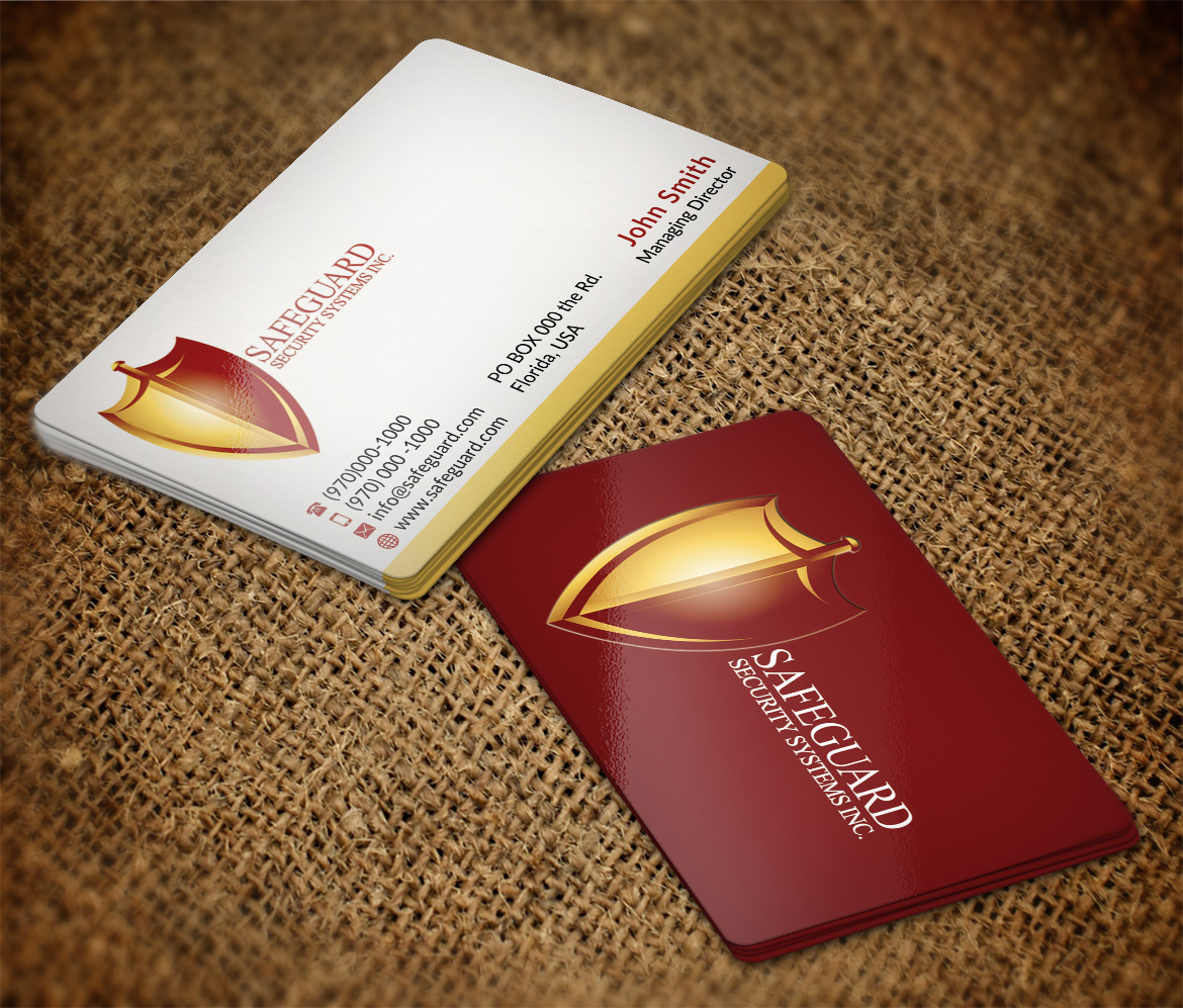 Professional, Bold, Security Business Card Design for a Company by ...