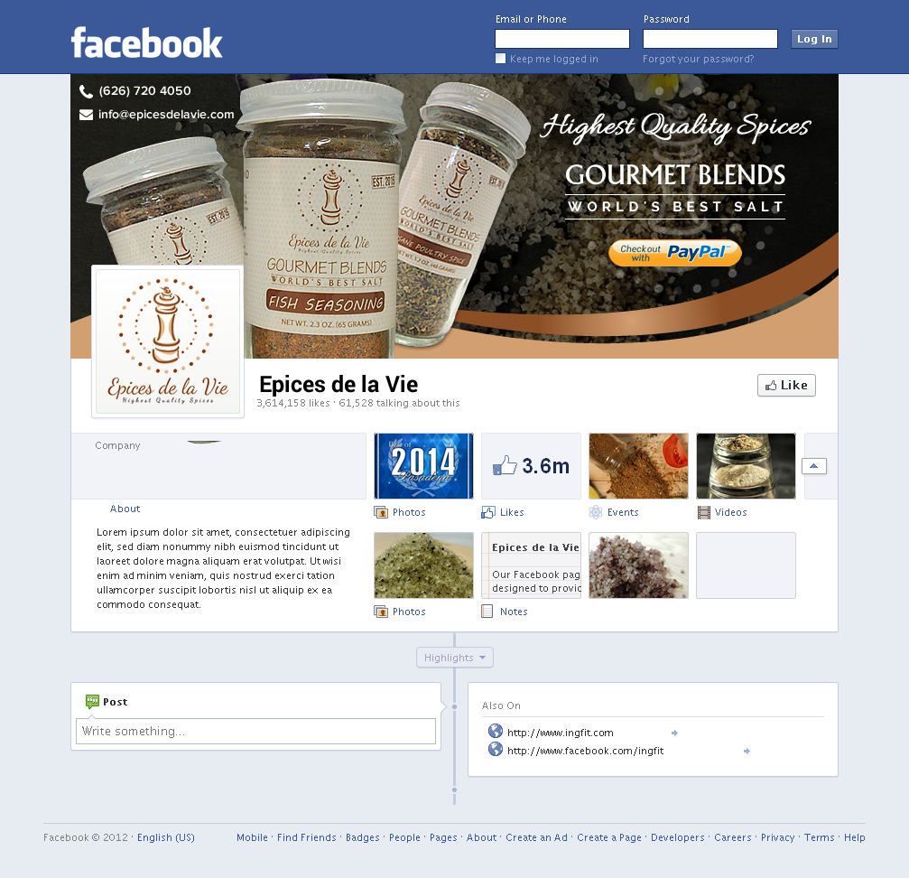 Serious, Modern, Food Store Facebook Design for a Company by Sbss ...